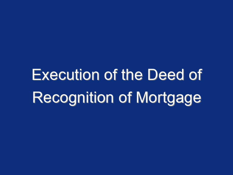 Execution of the Deed of Recognition of Mortgage Rights in the Mataram ...