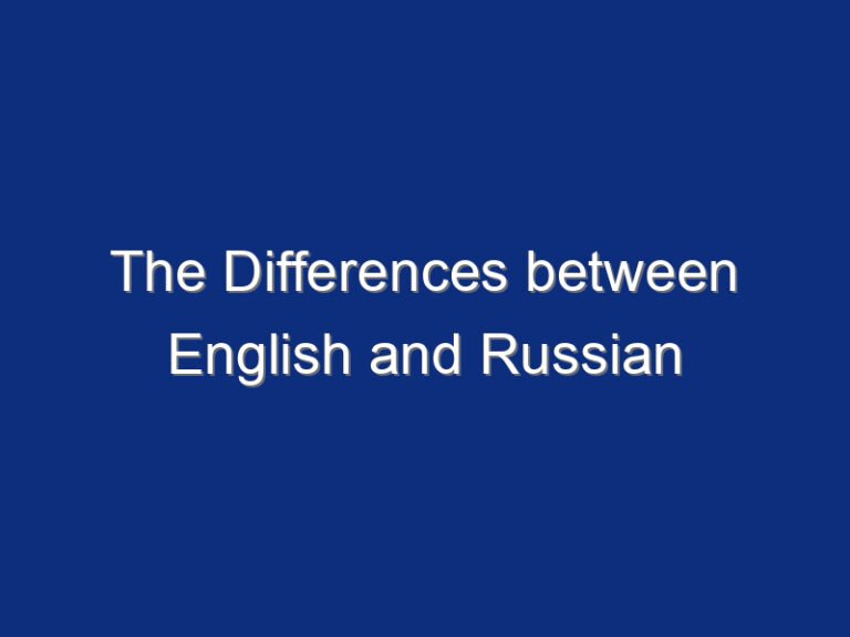 The Differences between English and Russian Language Teachers ...