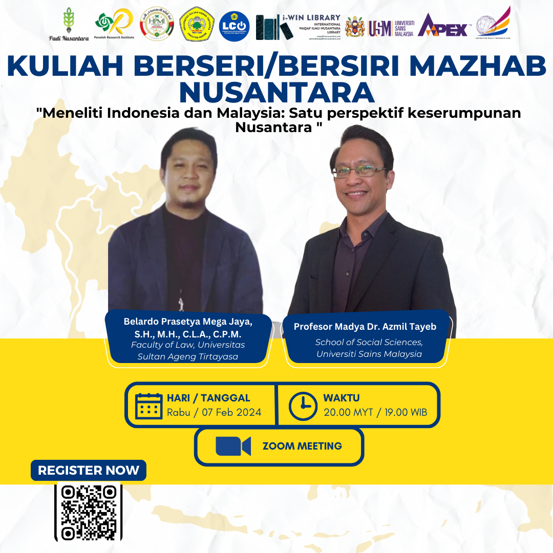 Kuliah Berseri/Bersiri Mazhab Nusantara (Meneliti Indonesia dan ...